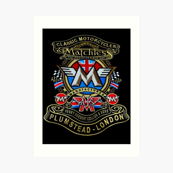 "Matchless AJS Motorcycles Motorbike crest" Art Print for Sale by ...
