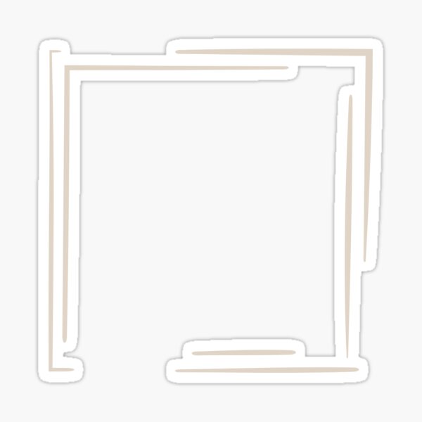 "Square Box Picture Frame - Minimal Design" Sticker for Sale by ...