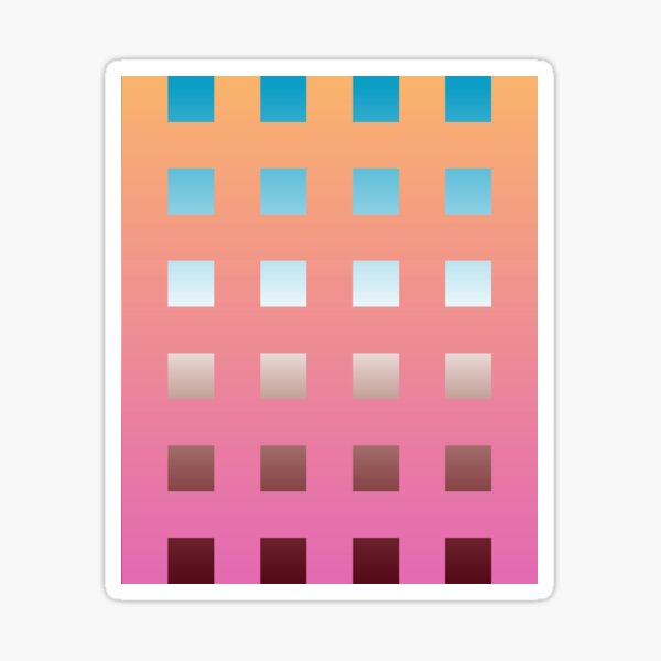 "pink mix rectangle" Sticker by Designbest1 | Redbubble
