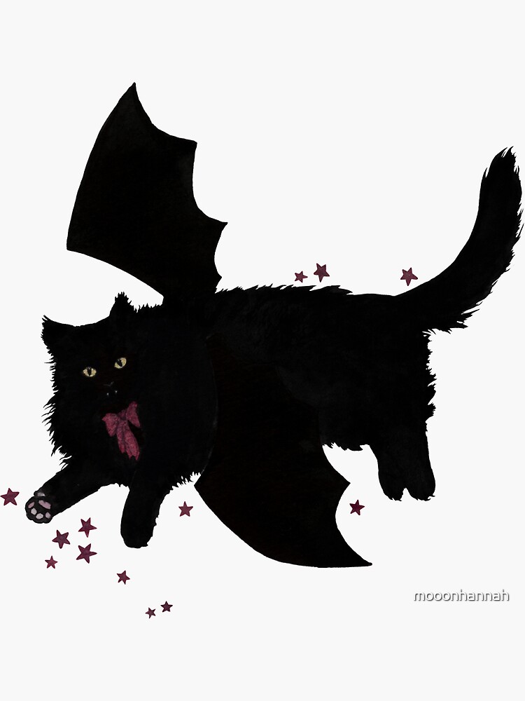 Sticker for Sale avec l'œuvre « Vlad le chat vampire » de l'artiste ...