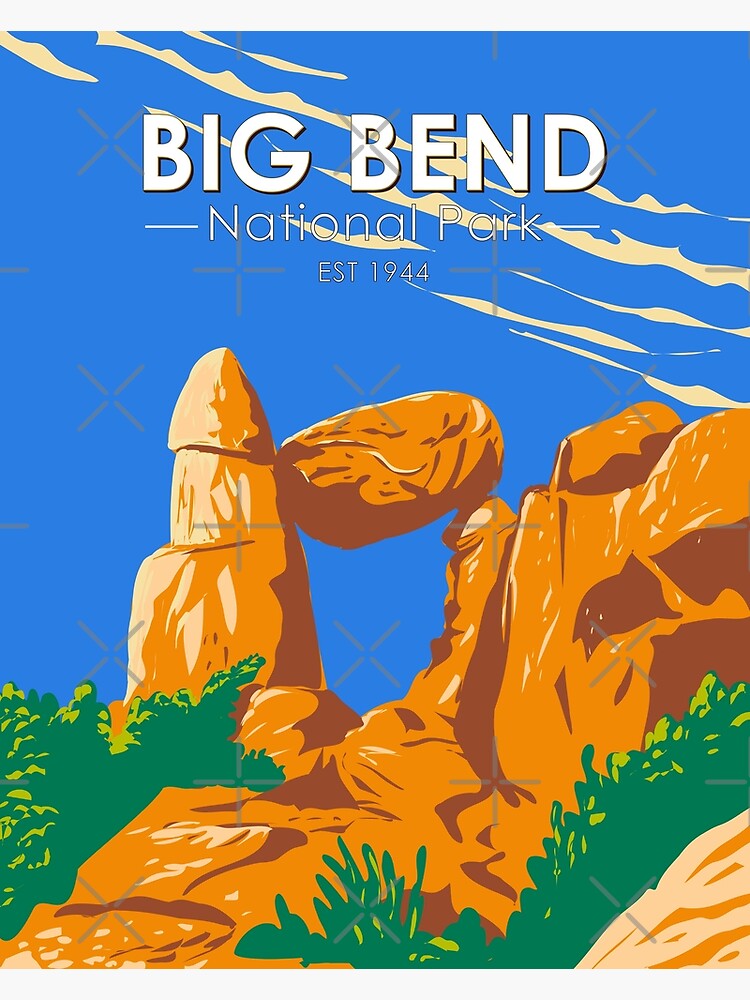 Póster «Parque Nacional Big Bend Balanced Rock Vintage» de ...