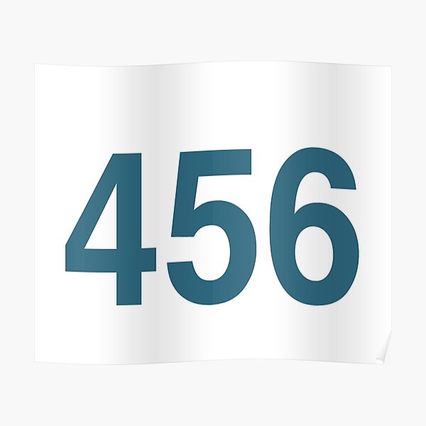 "The BEST Player 456" Poster for Sale by foxwein | Redbubble