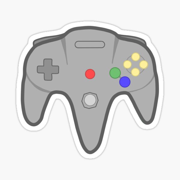 "Grey Retro Game Controller" Sticker for Sale by DuckyDigital | Redbubble