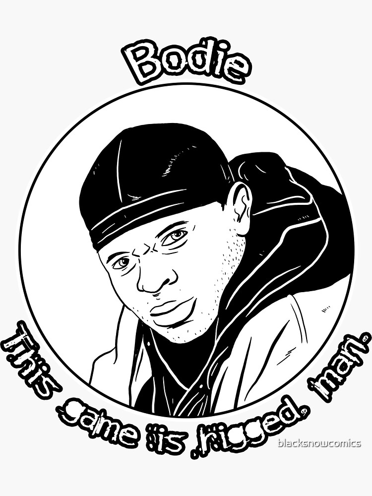 "Bodie - The Wire" Sticker for Sale by blacksnowcomics | Redbubble