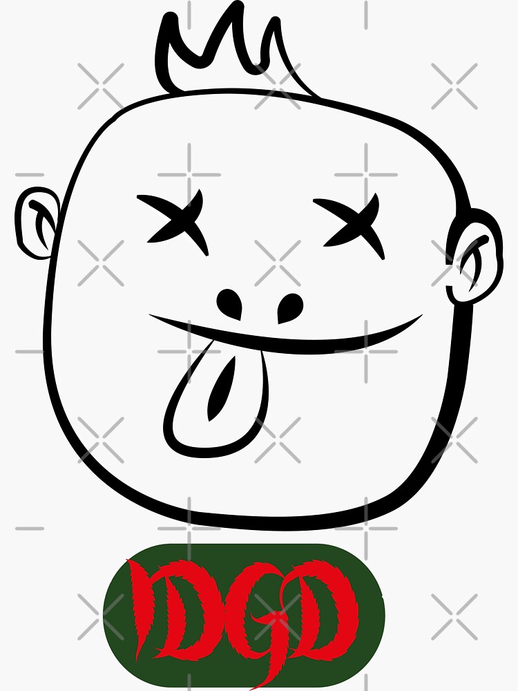 "IDGD cartoon face design | gift idea " Sticker for Sale by Badress ...