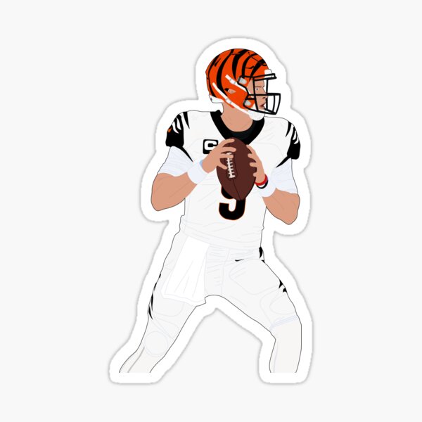 "Joe Burrow Bengals White" Sticker for Sale by ryanclark12 | Redbubble