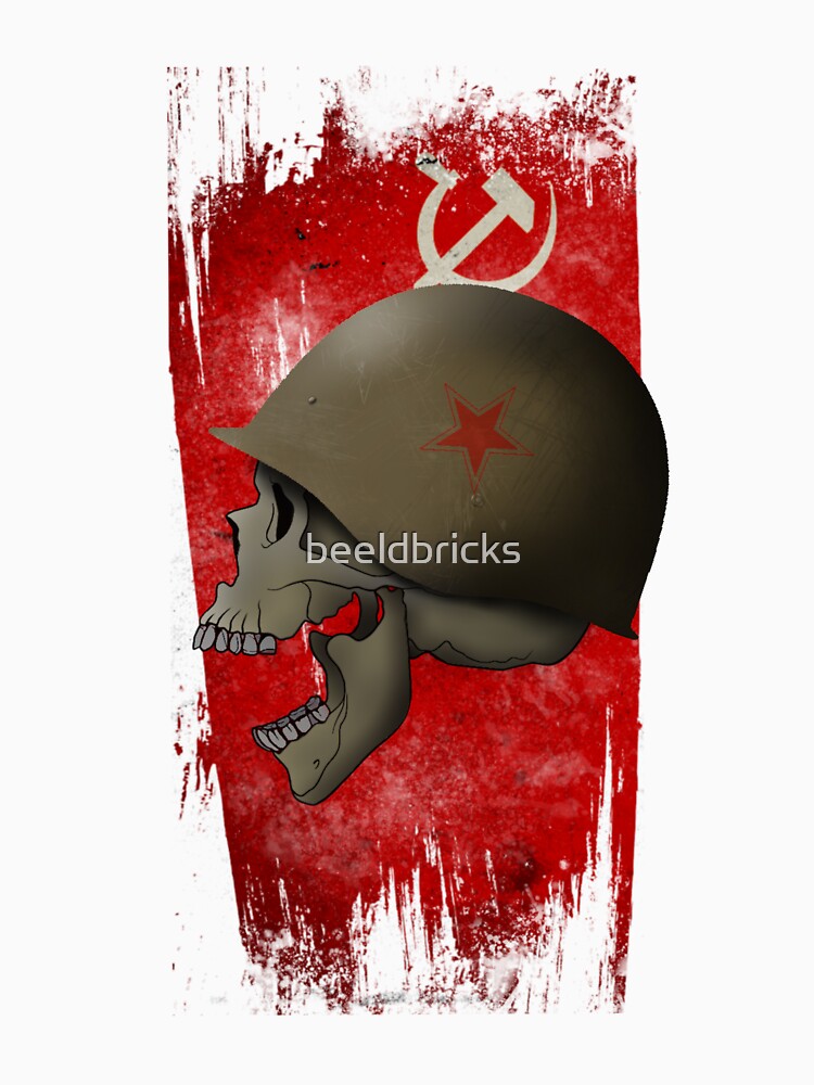 "WW2 Soviet Army Soldier Skull and Soviet USSR Flag" T-shirt for Sale ...