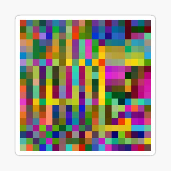 "Pixel Design Pattern. Random Colored Blocks." Sticker by Zimniy ...