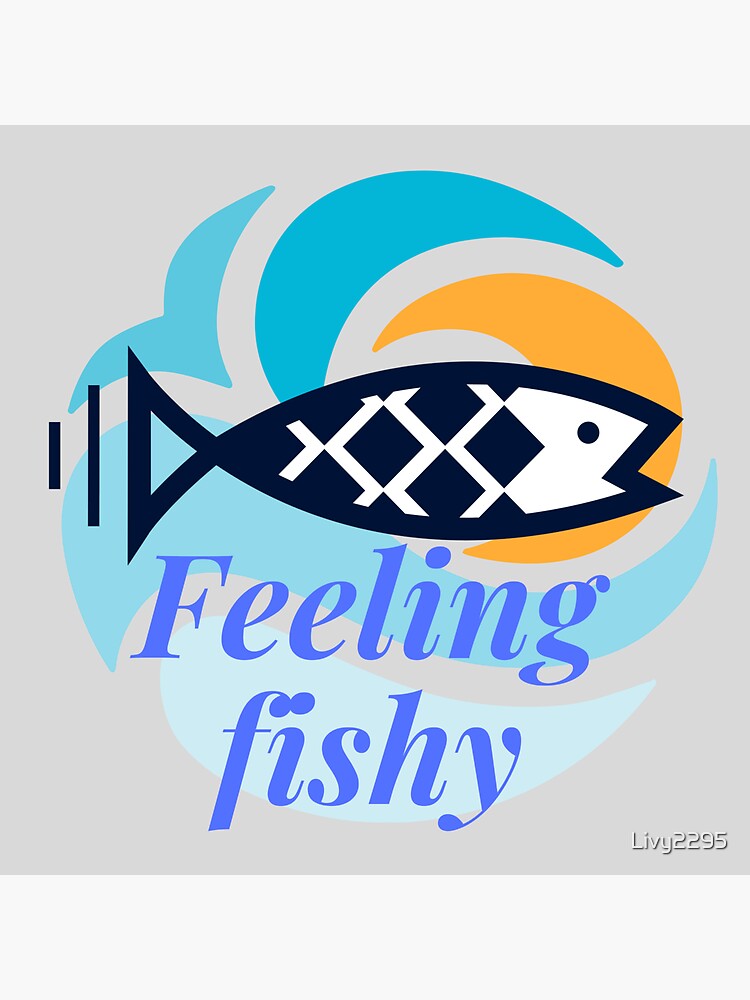 "Livy.C shop artwork fish design feeling fishy" Sticker by Livy2295 ...