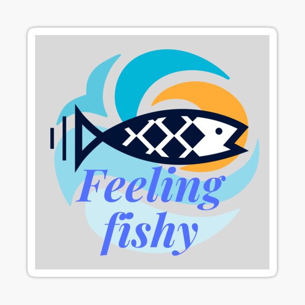 "Livy.C shop artwork fish design feeling fishy" Sticker by Livy2295 ...
