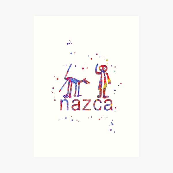 "Nazca man with Nazca dog" Art Print for Sale by Rosaliartbook | Redbubble