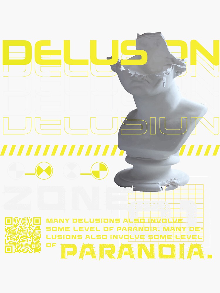 "Delusion - Paranoia" Sticker for Sale by radioaktivshop | Redbubble