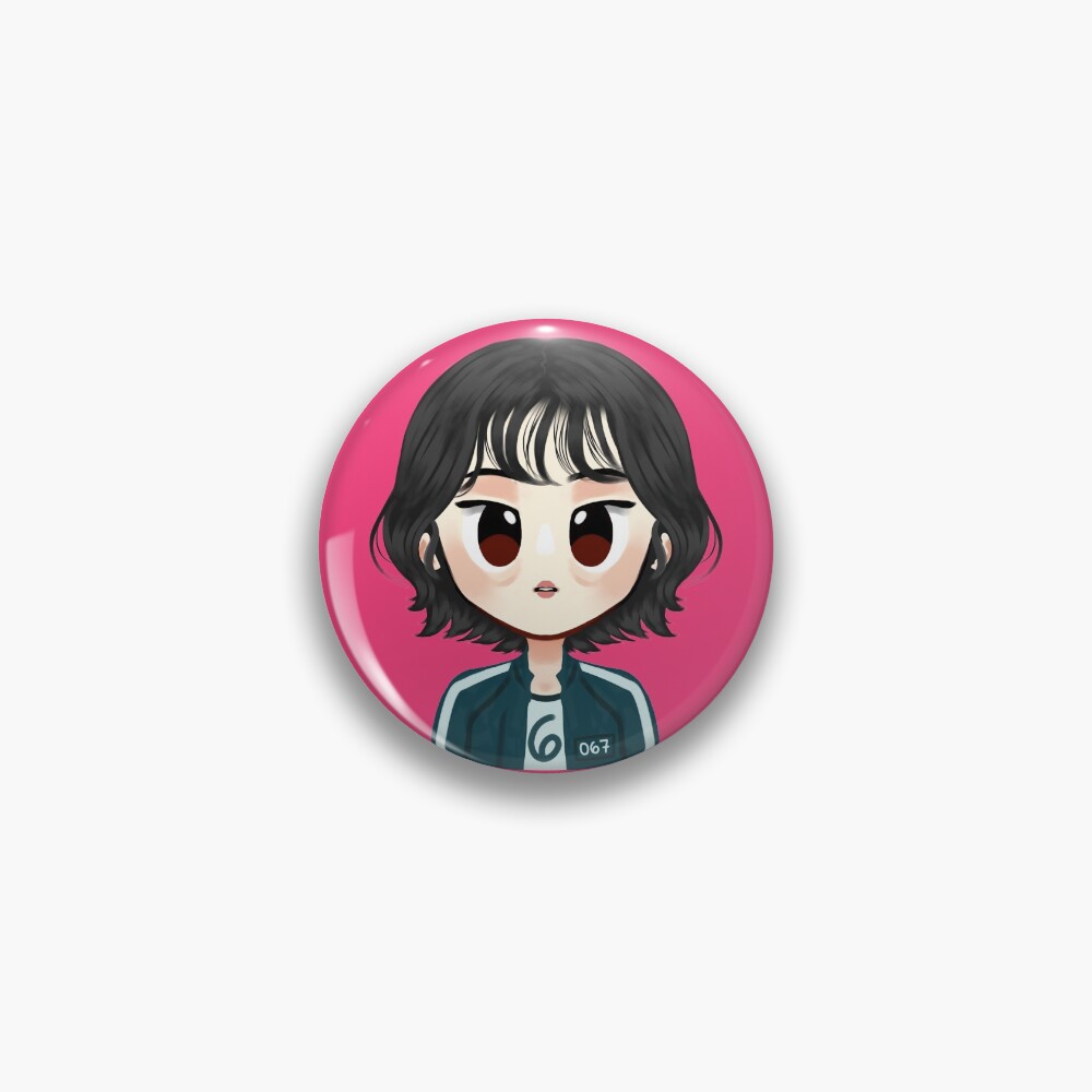 "Squid Game Kang Sae Byeok Player 067 Chibi" Pin for Sale by gomi ...