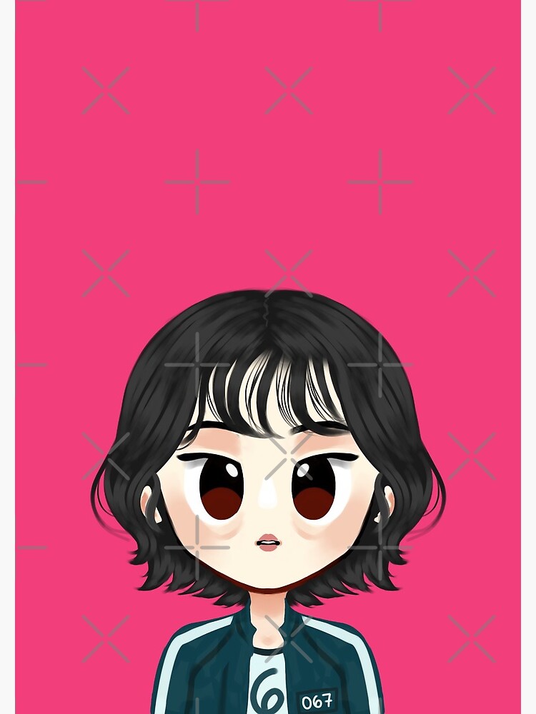 "Squid Game Kang Sae Byeok Player 067 Chibi" Spiral Notebook for Sale ...
