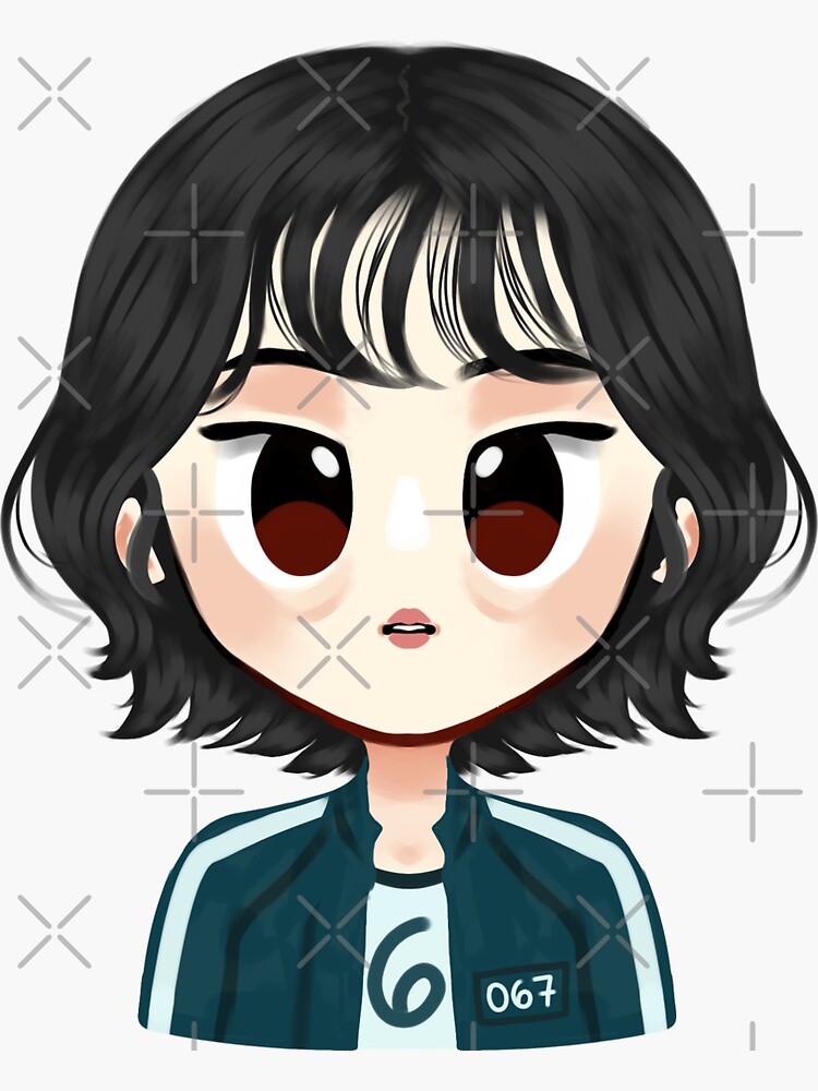 Pegatina «Juego de calamar Kang Sae Byeok Player 067 Chibi» de gomi ...