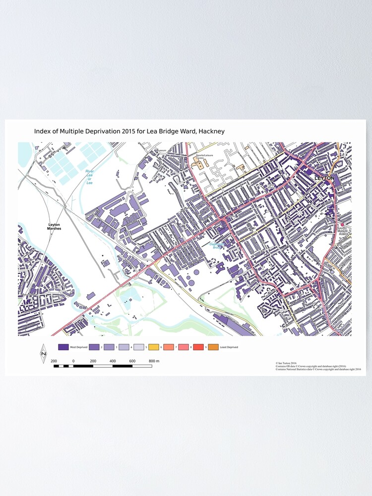 "Multiple Deprivation Lea Bridge ward, Hackney" Poster for Sale by ...
