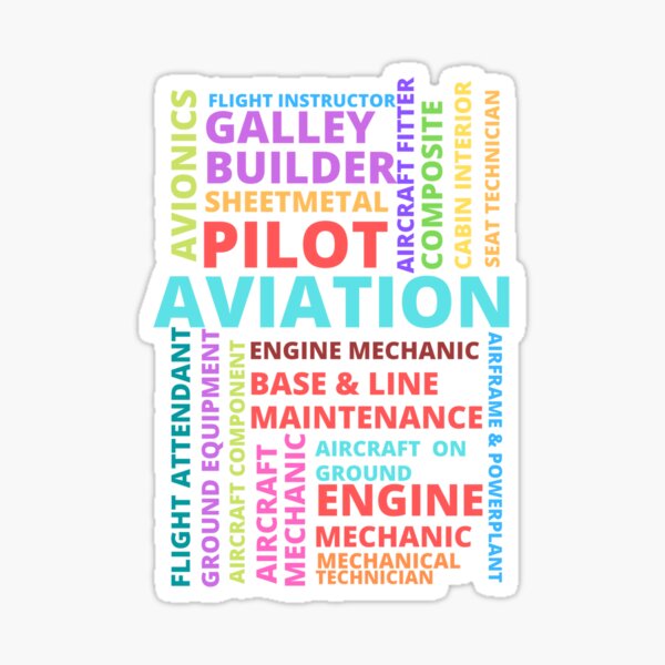 "Aviation Word Design Collection " Sticker for Sale by MarkyShoppe ...
