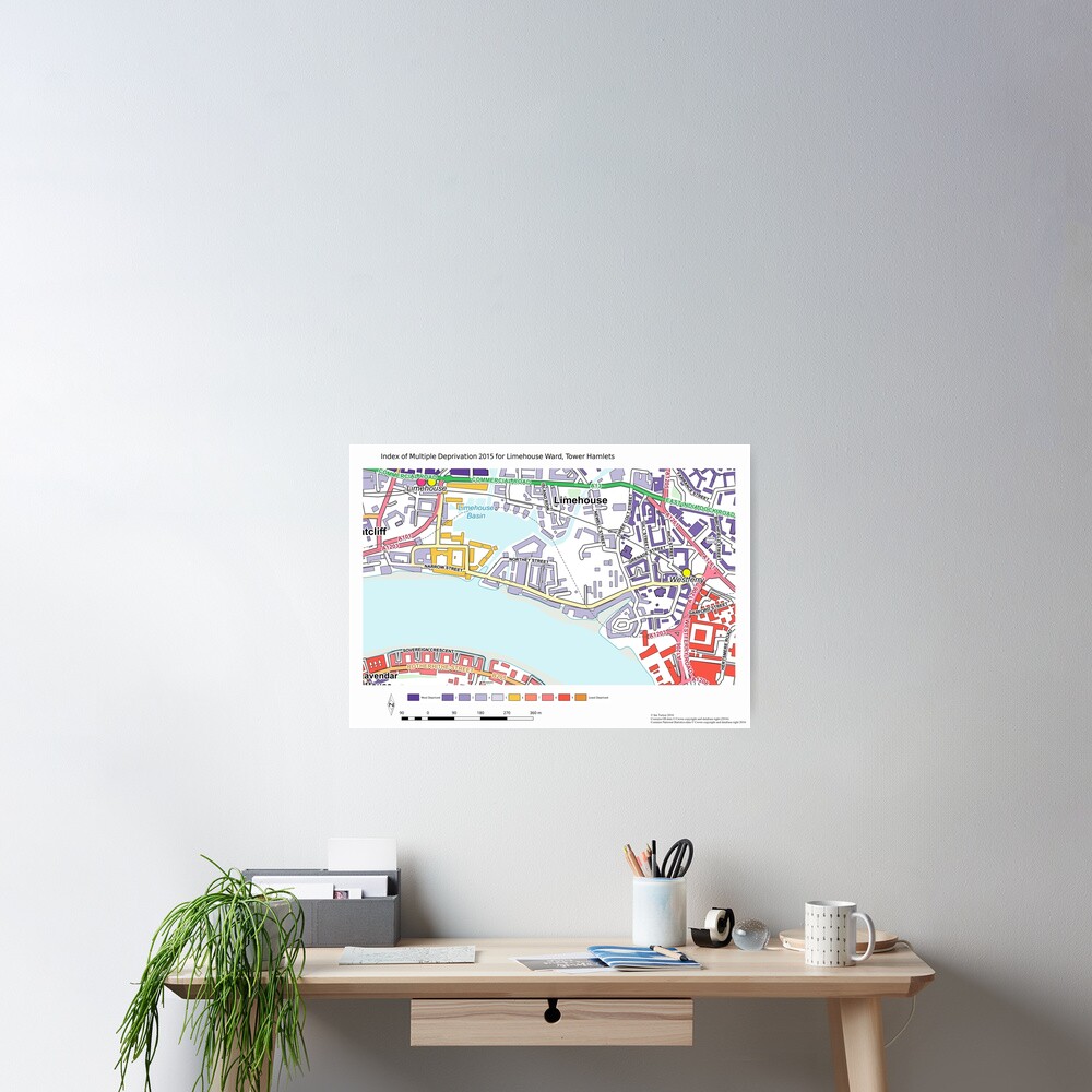 "Multiple Deprivation Limehouse ward, Tower Hamlets" Poster by ...