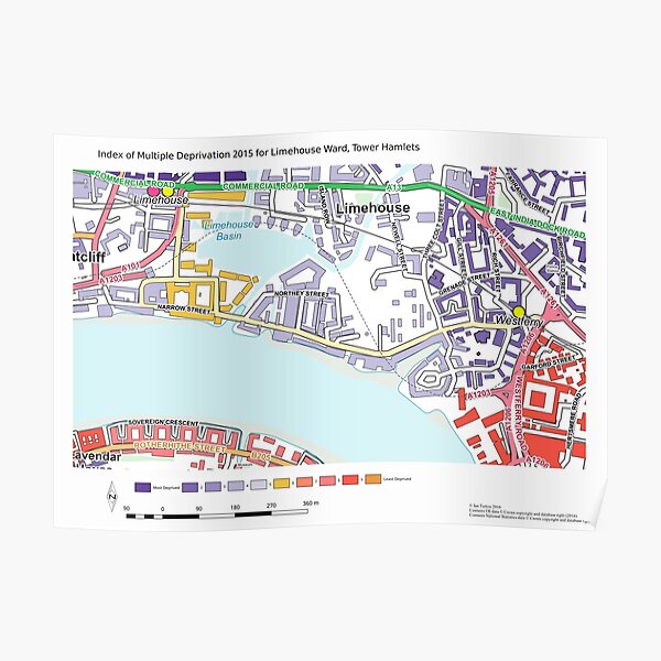 "Multiple Deprivation Limehouse ward, Tower Hamlets" Poster by ...