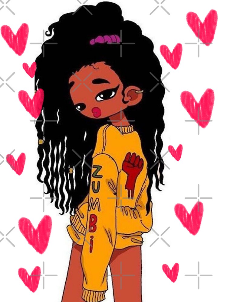"Meme art beautiful black afro girl colorful african" Sticker for Sale ...