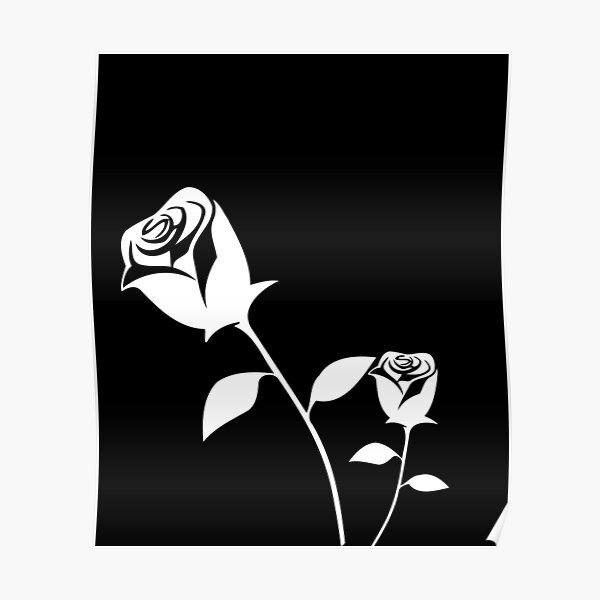"Black beautiful rose design " Poster for Sale by iambhalerao | Redbubble