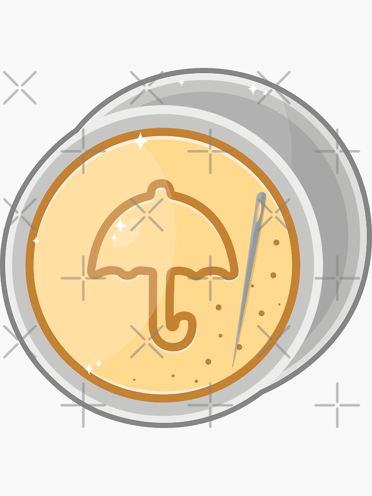 "TV Show 'Squid Game' Dalgona Cookie/Candy Umbrella in Box" Sticker for ...