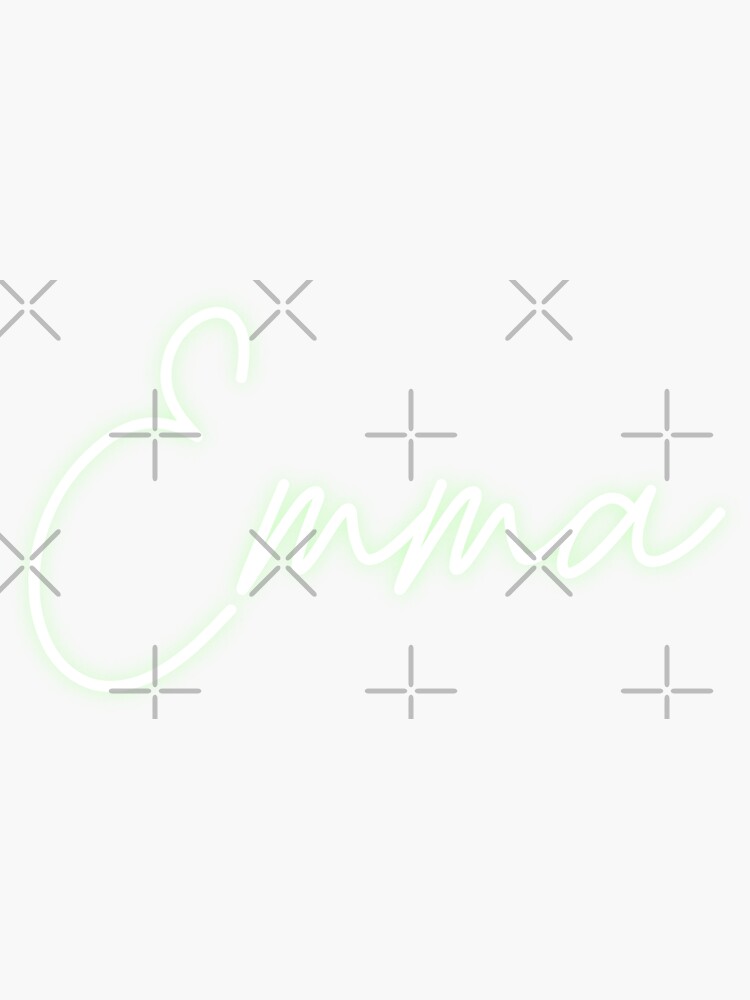 "Emma Neon Sign" Sticker for Sale by merrybutterfly | Redbubble