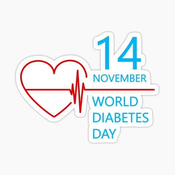 "World Diabetes Day" Sticker for Sale by Seven7Designer | Redbubble