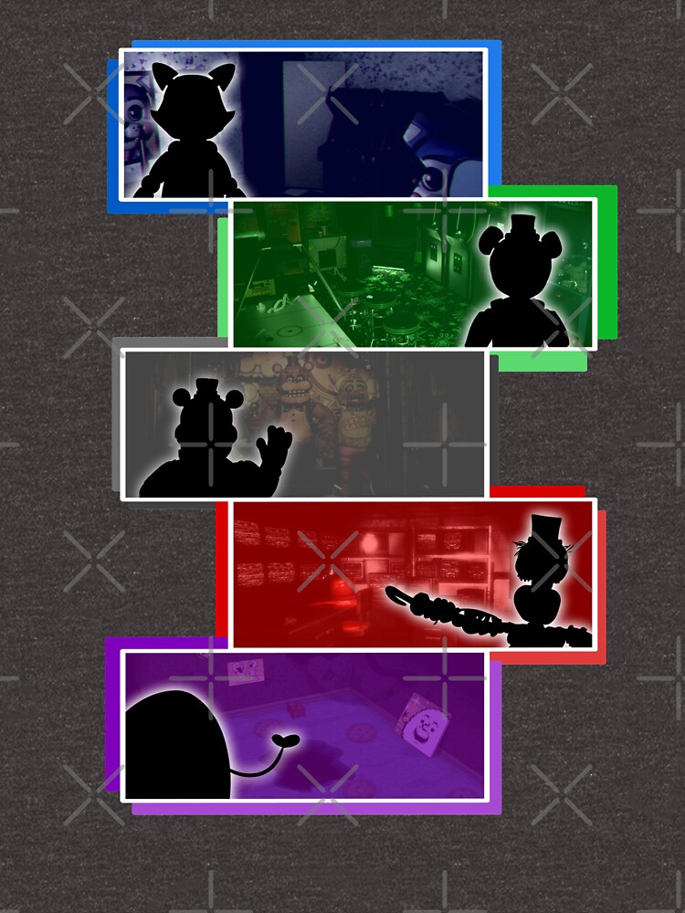 "Fazbear Fanverse - Group" T-shirt for Sale by Fugitoid537 | Redbubble ...