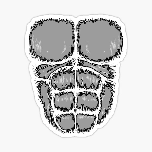 "Gorilla Chest Belly Costume For Halloween" Sticker for Sale by ...