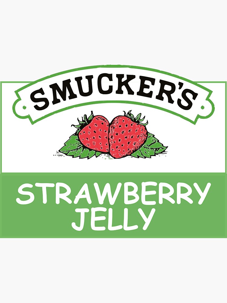"Smucker's Strawberry Jelly " Sticker for Sale by Bdesing | Redbubble