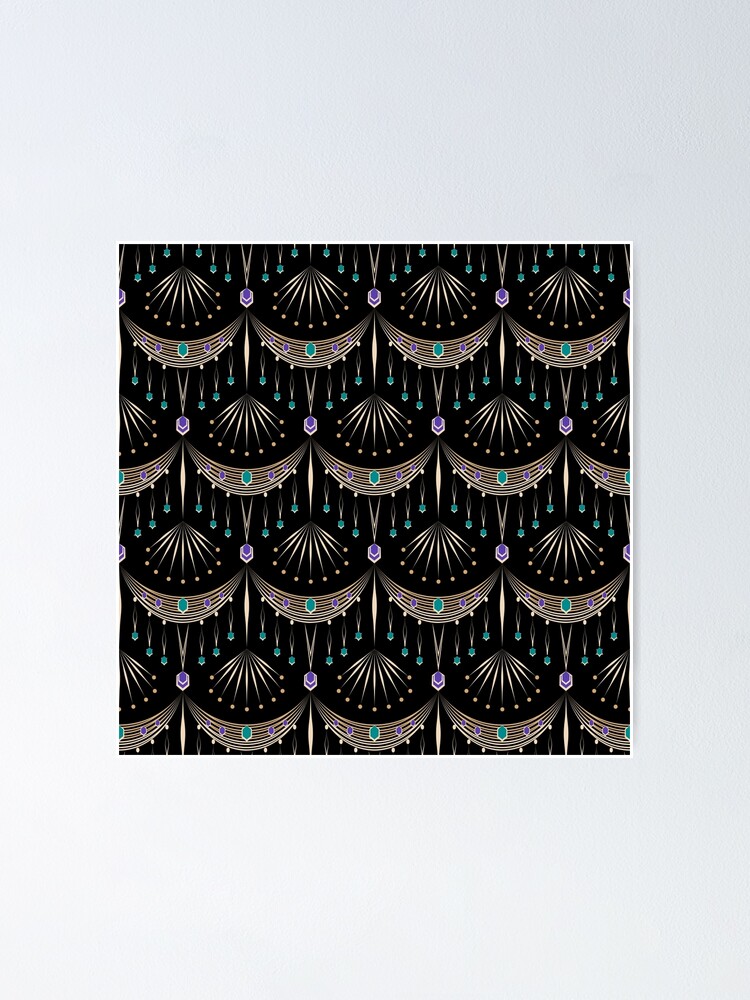 "Art deco ornament "Kleo"" Poster for Sale by fuzzyfox | Redbubble