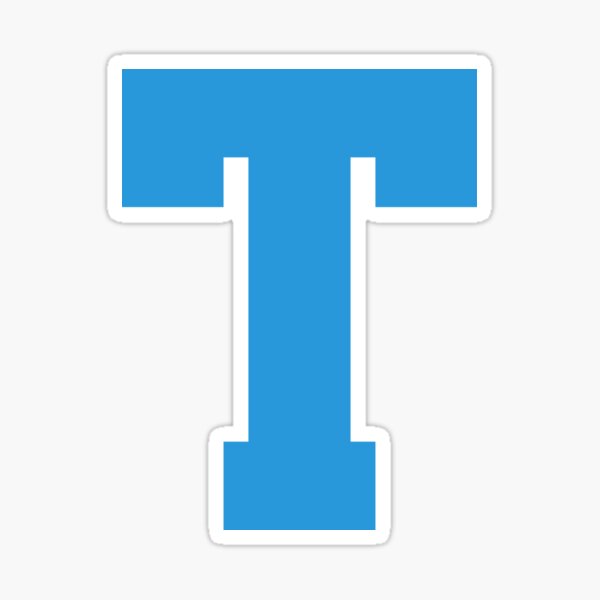 "Alphabet, Blue T, Sports letter T" Sticker for Sale by TheCultStuff ...
