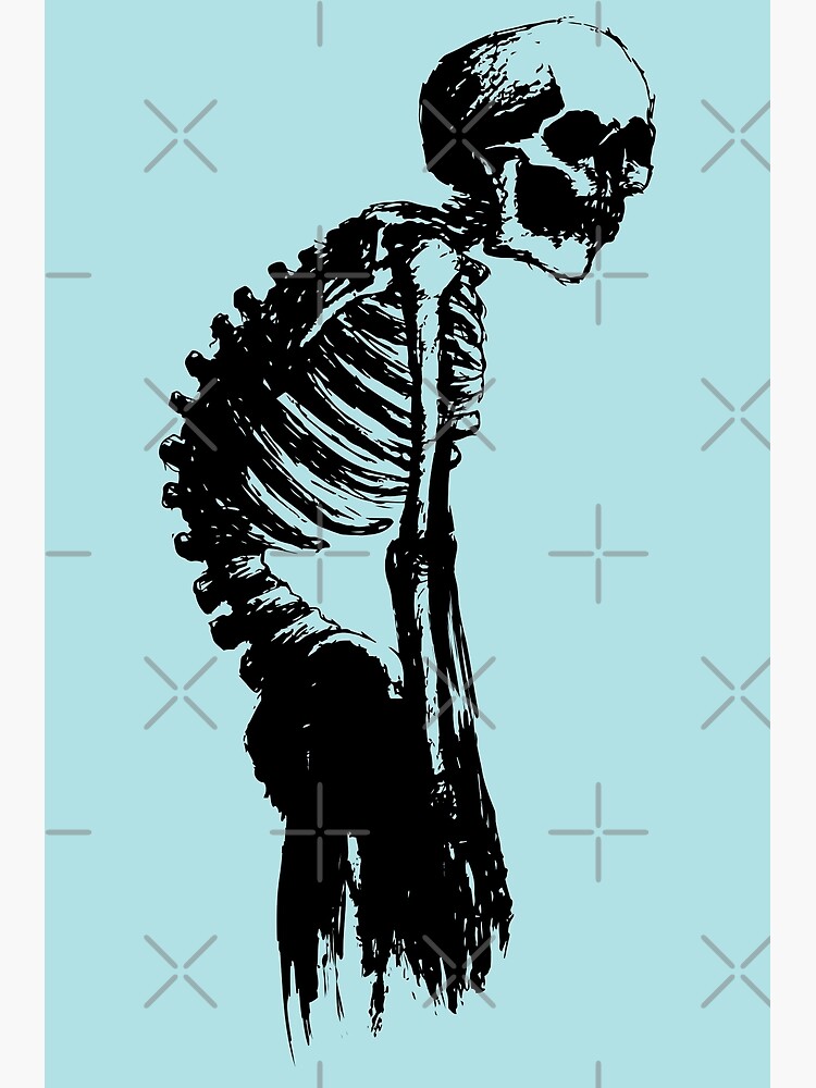 "Mr Skeleton Slump" Poster for Sale by Stack | Redbubble