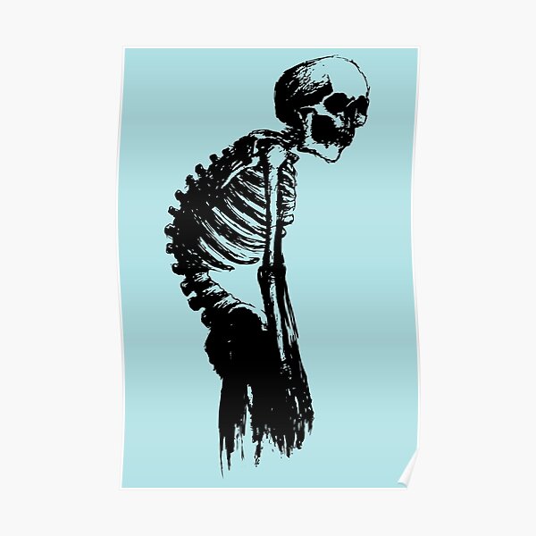 "Mr Skeleton Slump" Poster for Sale by Stack | Redbubble