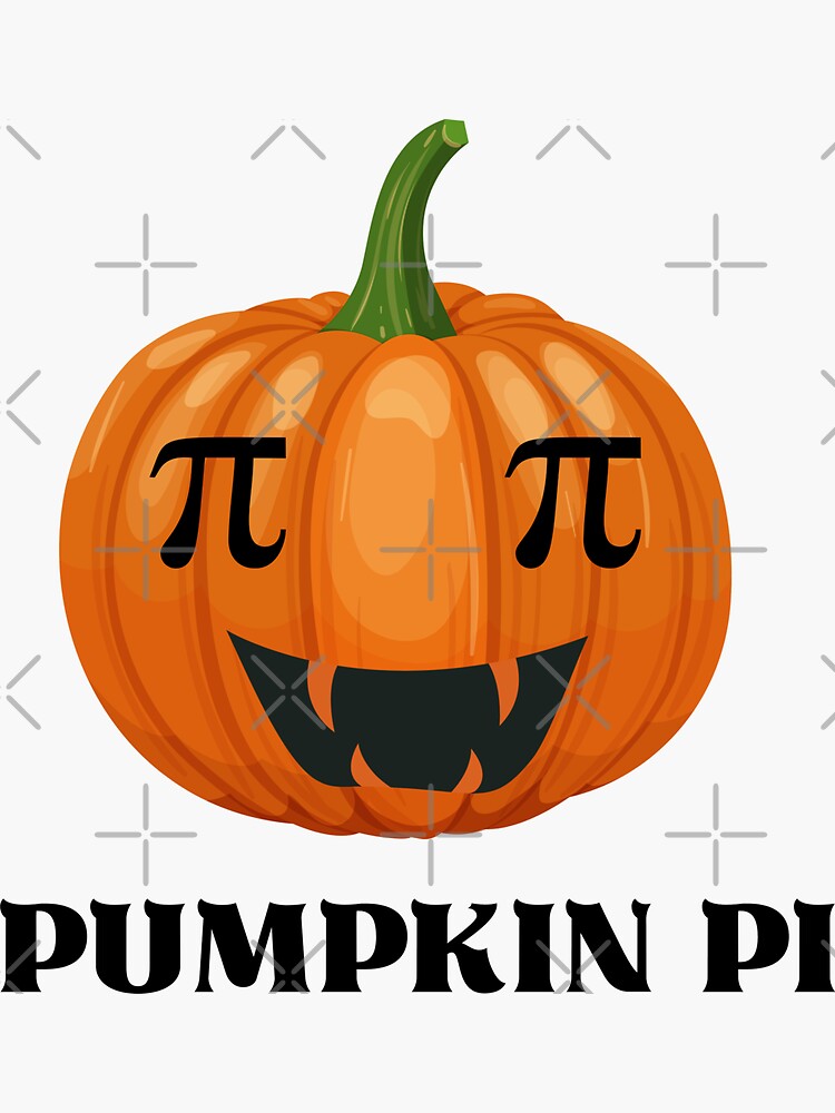 "Pumpkin with Pi Symbols for Eyes" Sticker for Sale by Write-to-Rebel ...
