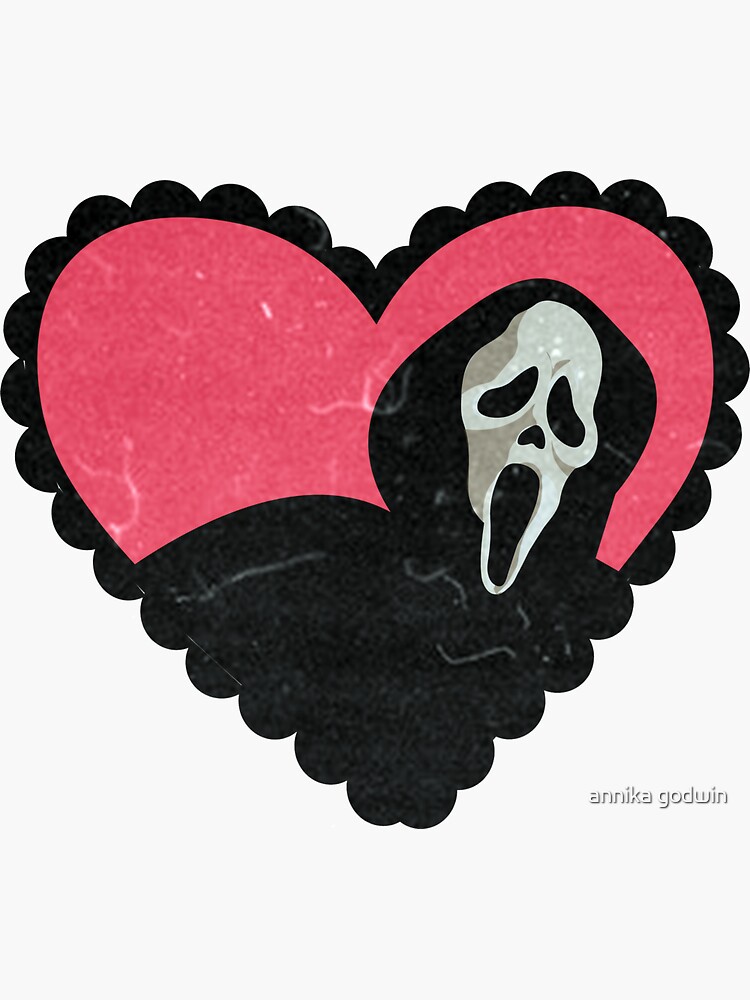 "ghostface heart" Sticker for Sale by a-nnika | Redbubble