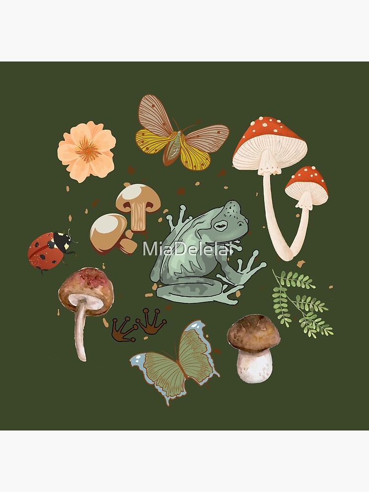 "Fairycore and Cottagecore Set of Mushrooms, Moths, Frogs, & More ...