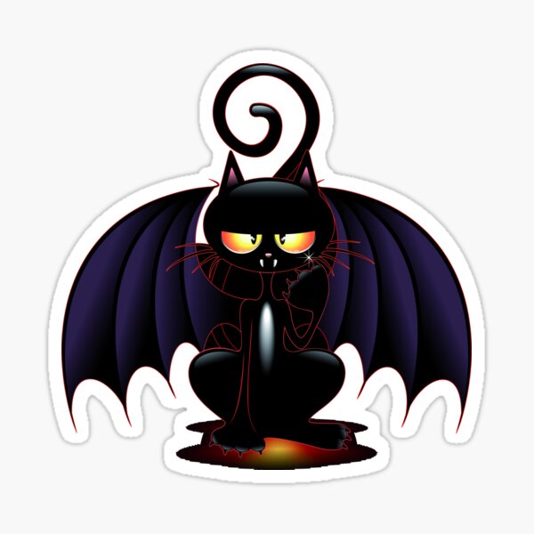 "Bat cat" Sticker for Sale by StudioArtSP | Redbubble