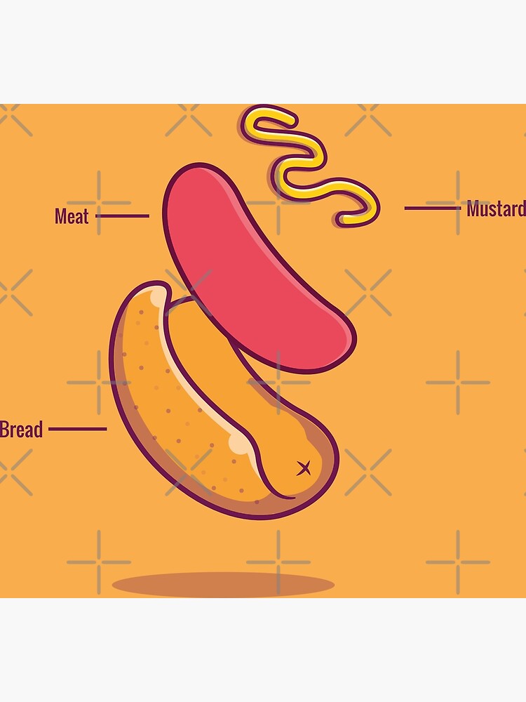 Flying hotdog "Hot dog" Premium Matte Vertical Poster sold by Bashar ...