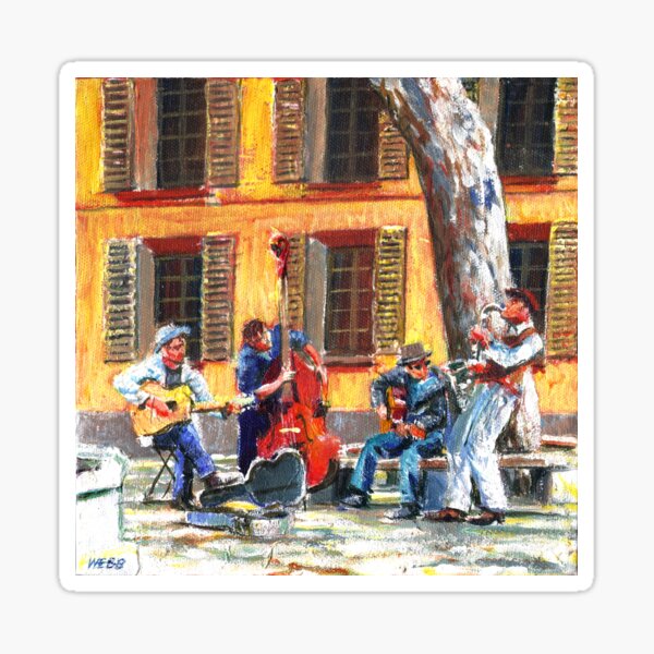"French Buskers" Sticker for Sale by wonder-webb | Redbubble