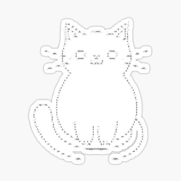 "Cat ASCII" Sticker for Sale by DatArtist | Redbubble
