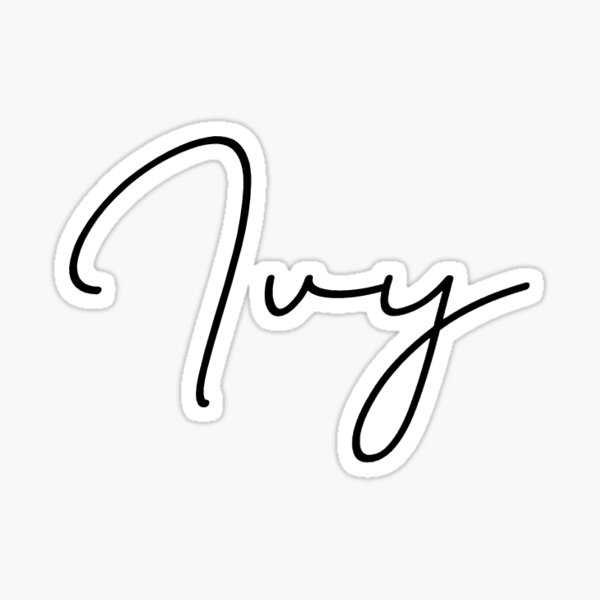 "Minimalistic name - Ivy" Sticker for Sale by Shop-With-B | Redbubble