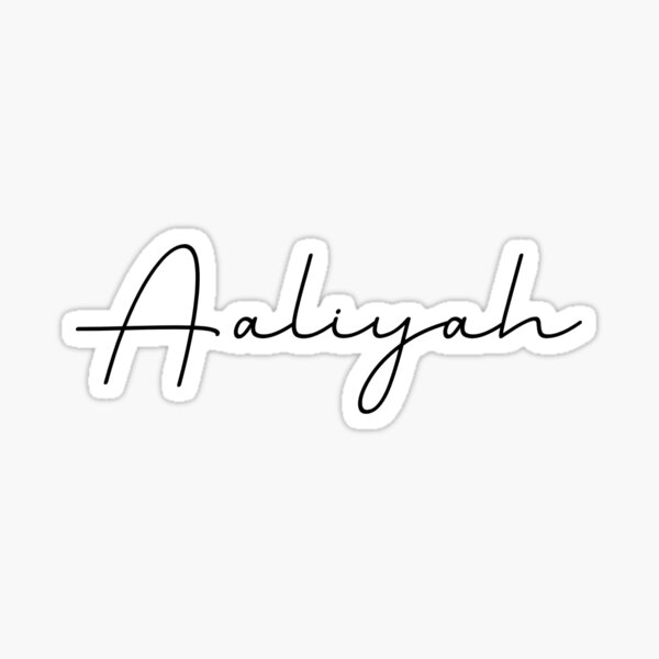 "Minimalistic name - Aaliyah" Sticker by Shop-With-B | Redbubble