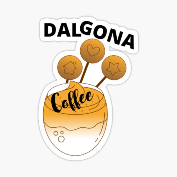 "Coffee DALGONA." Sticker for Sale by Pozzi4shop | Redbubble