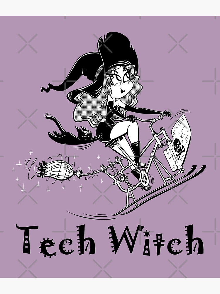 "Tech Witch" Poster for Sale by art-by-nidan | Redbubble