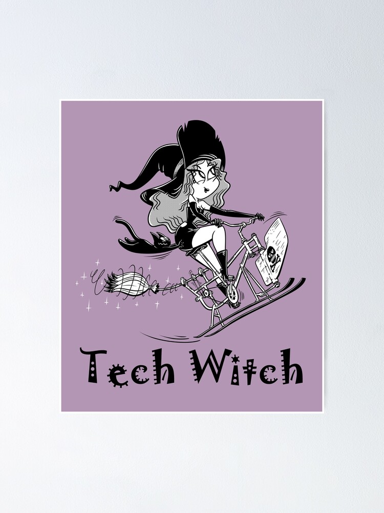 "Tech Witch" Poster for Sale by art-by-nidan | Redbubble