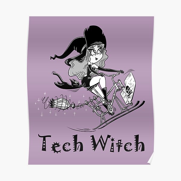 "Tech Witch" Poster for Sale by art-by-nidan | Redbubble