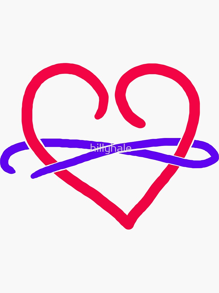 "Infinity Heart - Polyamorous Pride" Sticker by hillyhale | Redbubble