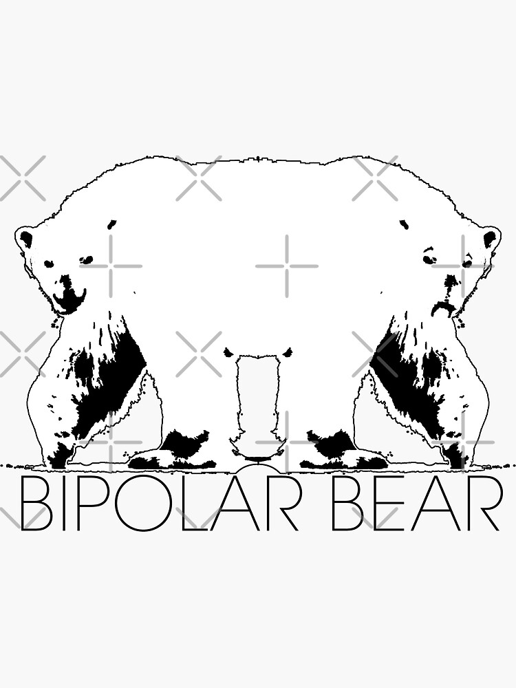 "Bipolar Bear" Sticker by alphaville | Redbubble